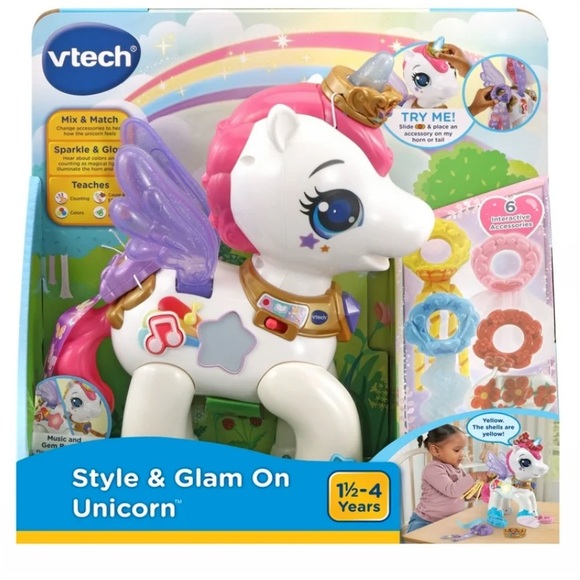 vtech | Toys | Vtech Style Glam On Unicorn Interactive Lightup | Poshmark